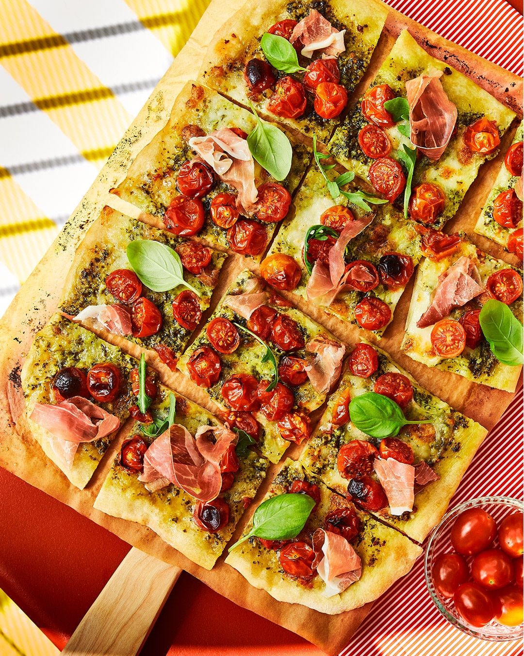 Cold Pizza with Pesto and Roasted Cherry Tomatoes | Cultures Gen V